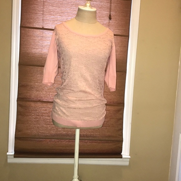 Tops | Demanding Pink Knitted Shirt | Poshmark
